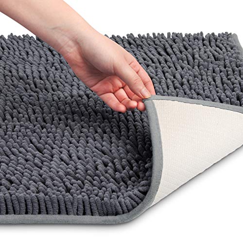 VDOMUS Soft Microfiber Shag Bath Rug, Extra Absorbent and Comfortable ...